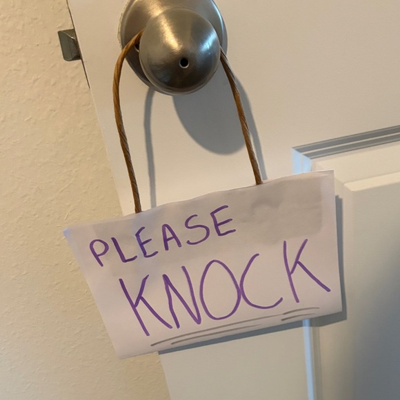 Wall Decor | Purple Please Knock Door Sign | Poshmark